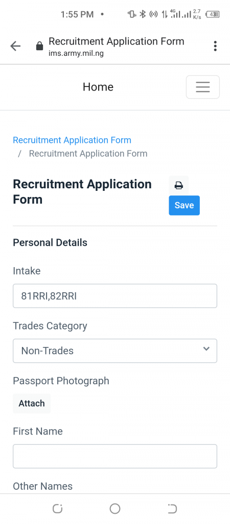 Nigerian Army Recruitment Portal 2023: How to Register, Login and Apply