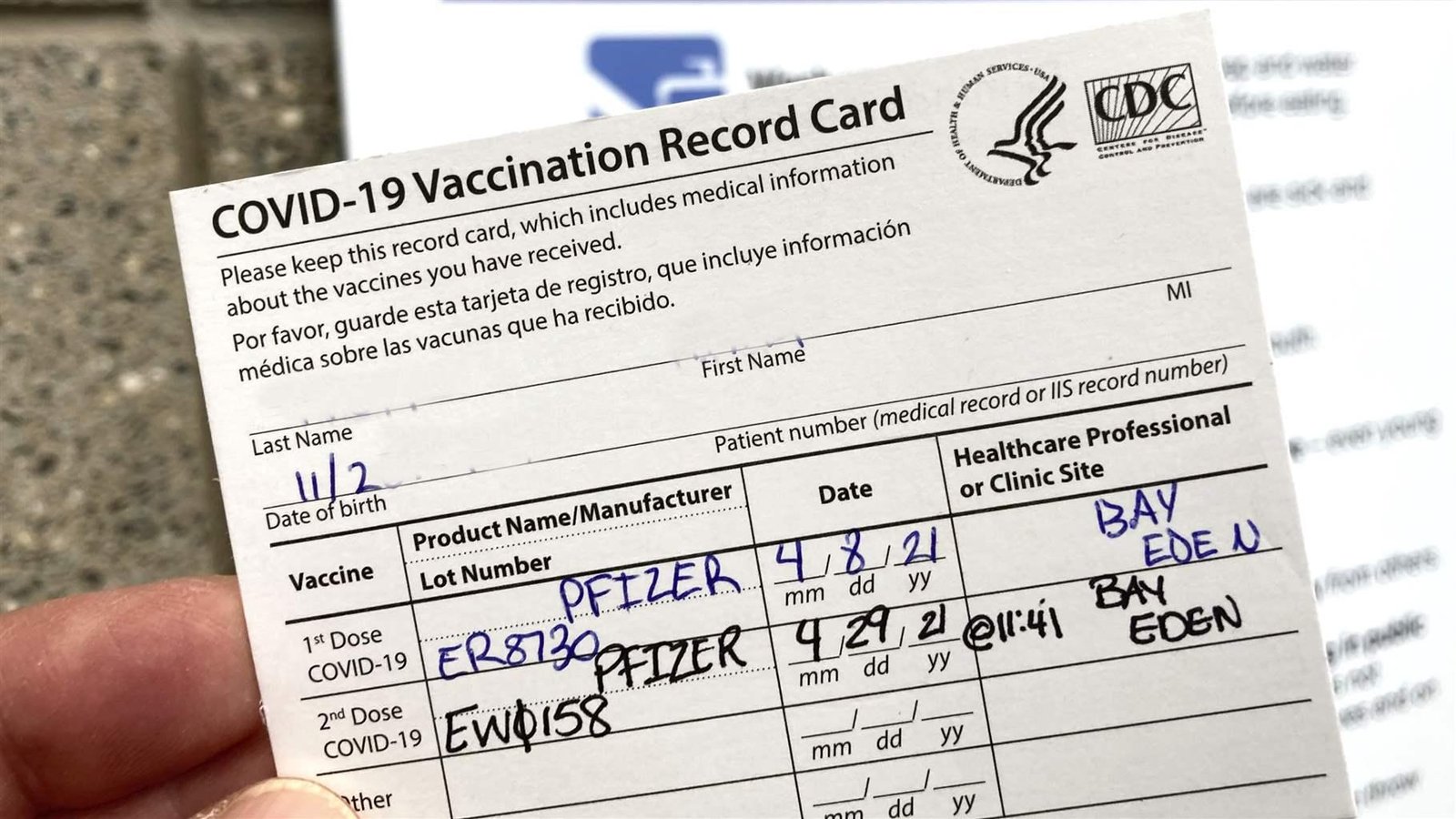 Vaccination card